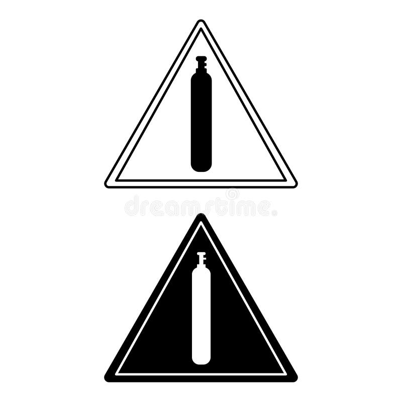 Signs Compressed Gas. stock vector. Illustration of flame - 329541377