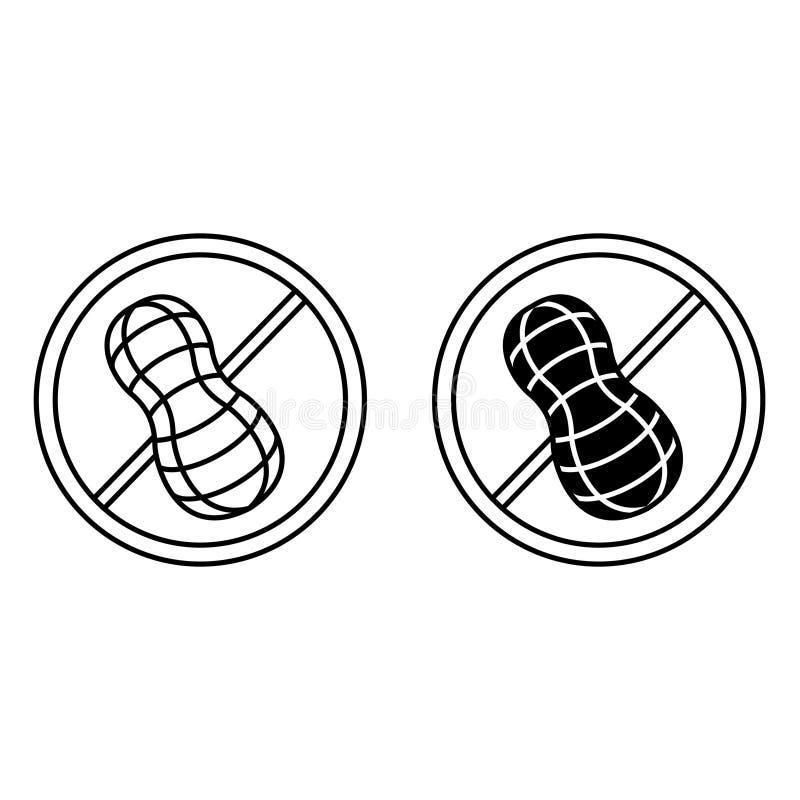 No Nuts Icons. stock vector. Illustration of sticker - 334729743