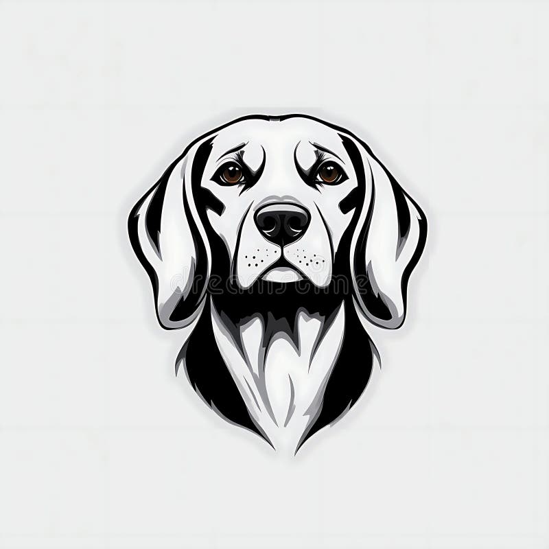 Beagle dog facing forward stock illustration. Illustration of puppy ...