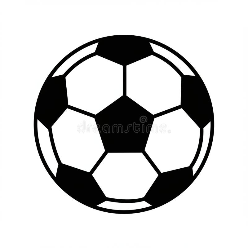 Black and White Vector Illustration of a Classic Soccer Ball. the ...