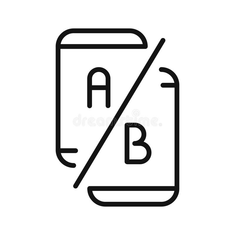 AB Testing Code Black and White Illustration Stock Vector ...