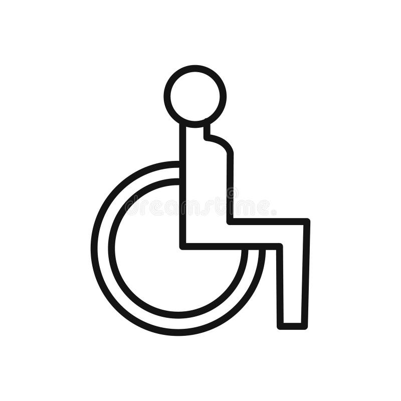 Accessibility for Disable Icon Black and White Illustration Stock ...