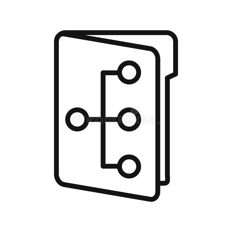 Network Folder Icon Black and White Illustration Stock Vector ...