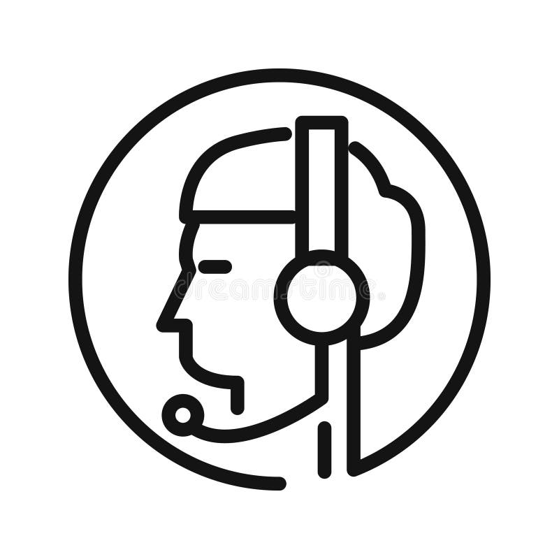 Technical Support Man Icon Color Illustration Design Stock Vector ...