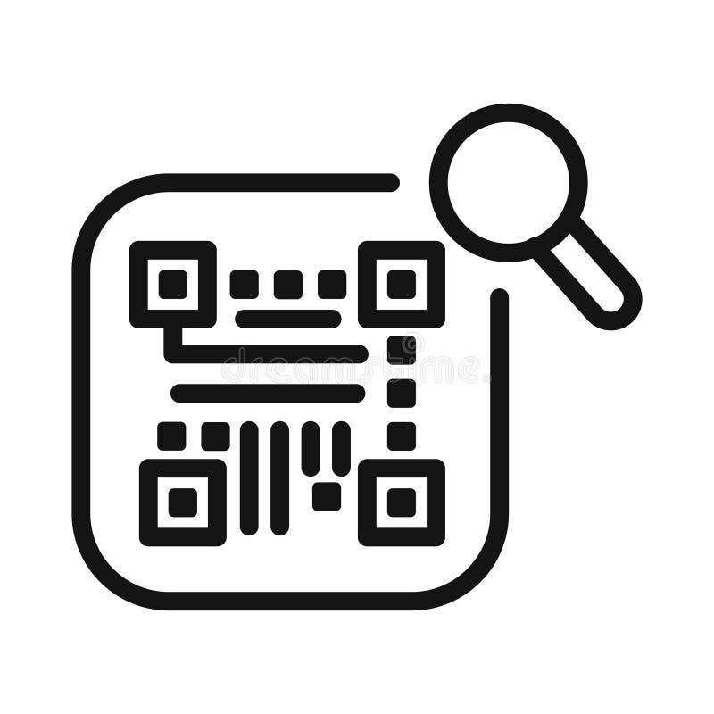 Tracking Code Icon Black and White Illustration Stock Vector ...