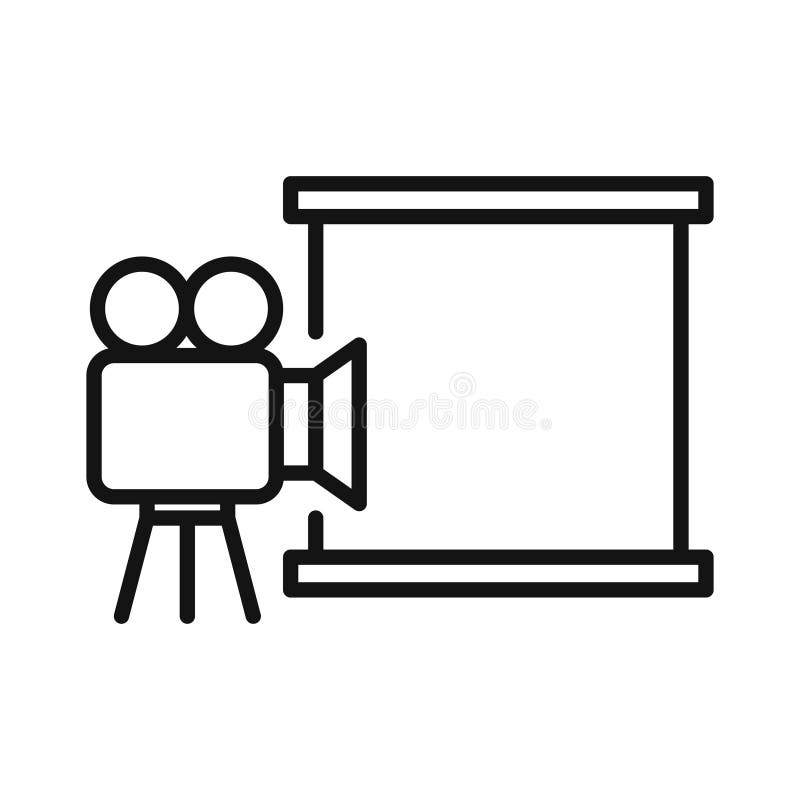 Video Lesson Icon Black and White Illustration Stock Vector ...