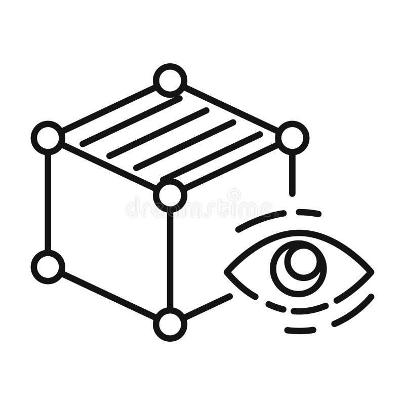 Visual Sketching Icon Black and White Illustration Stock Vector ...