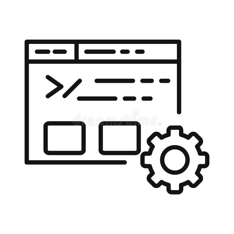 Website Data Icon Black and White Illustration Stock Vector ...