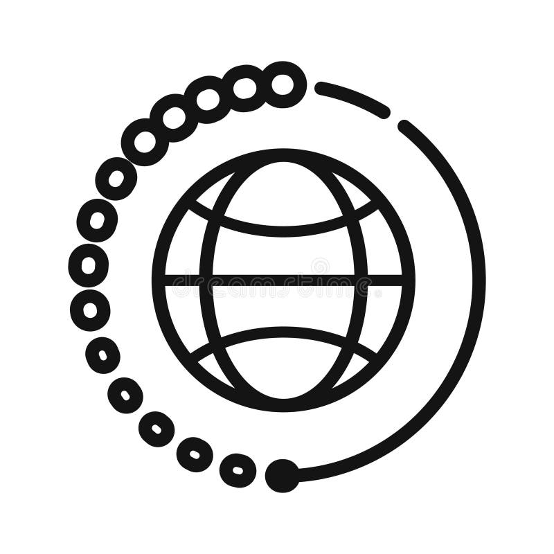 World Progress Icon Black and White Illustration Stock Vector ...