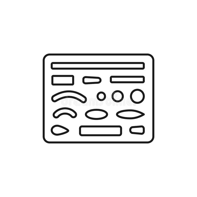 Black & White Vector Illustration of Erasing Shield. Line Icon O Stock ...