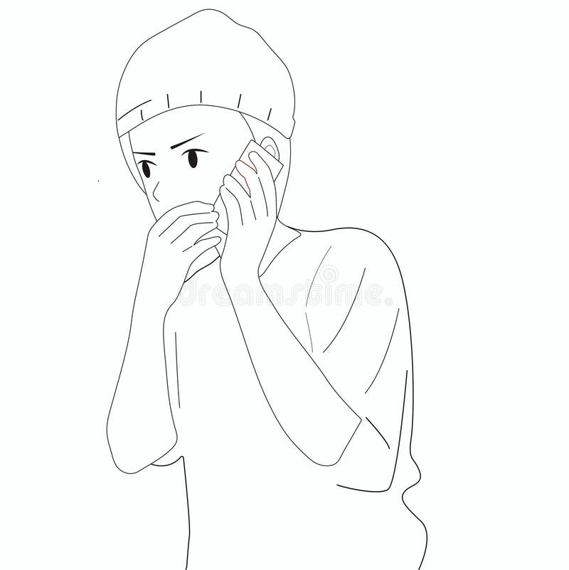 Sketch Guy Talking Phone Stock Illustrations – 123 Sketch Guy Talking ...