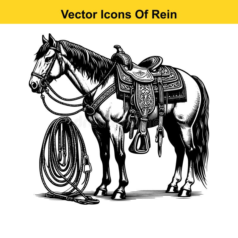 Western Horse Reins – Traditional Cowboy Riding Gear, Symbol of Control ...