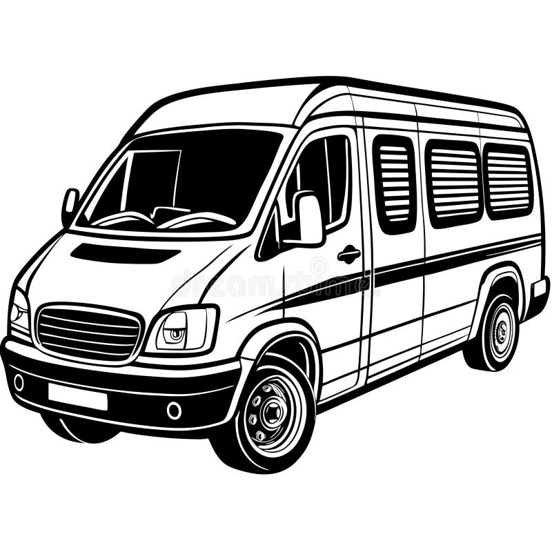 White Passenger Van Clip Art Minivan Passenger Van Vector & Photo