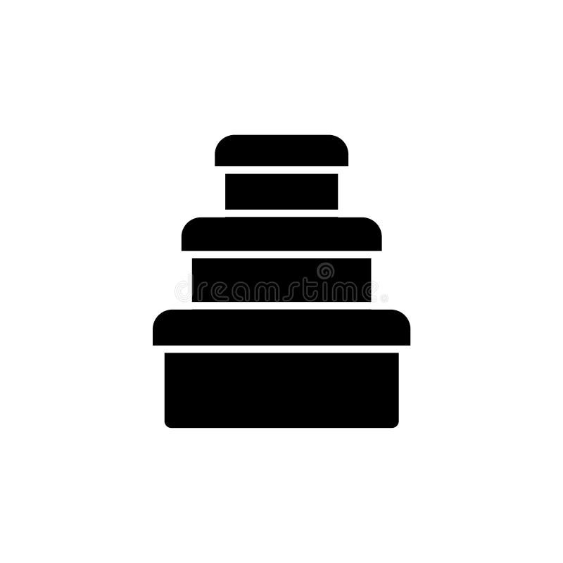 Black & White Vector Illustration of Organizer Boxes. Flat Icon Stock ...