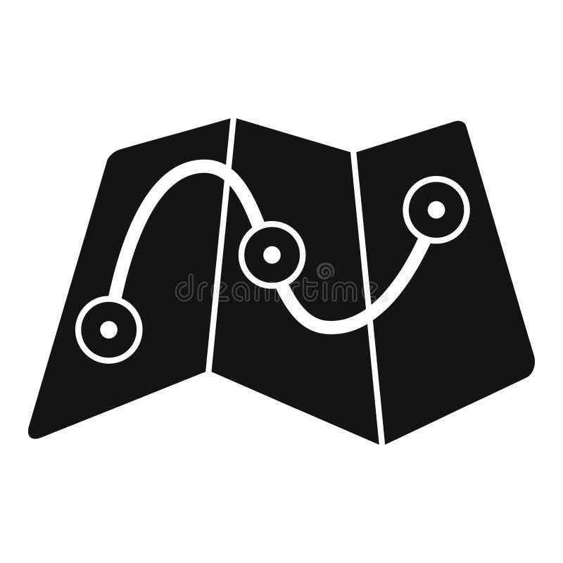 Folded Road Map Vector