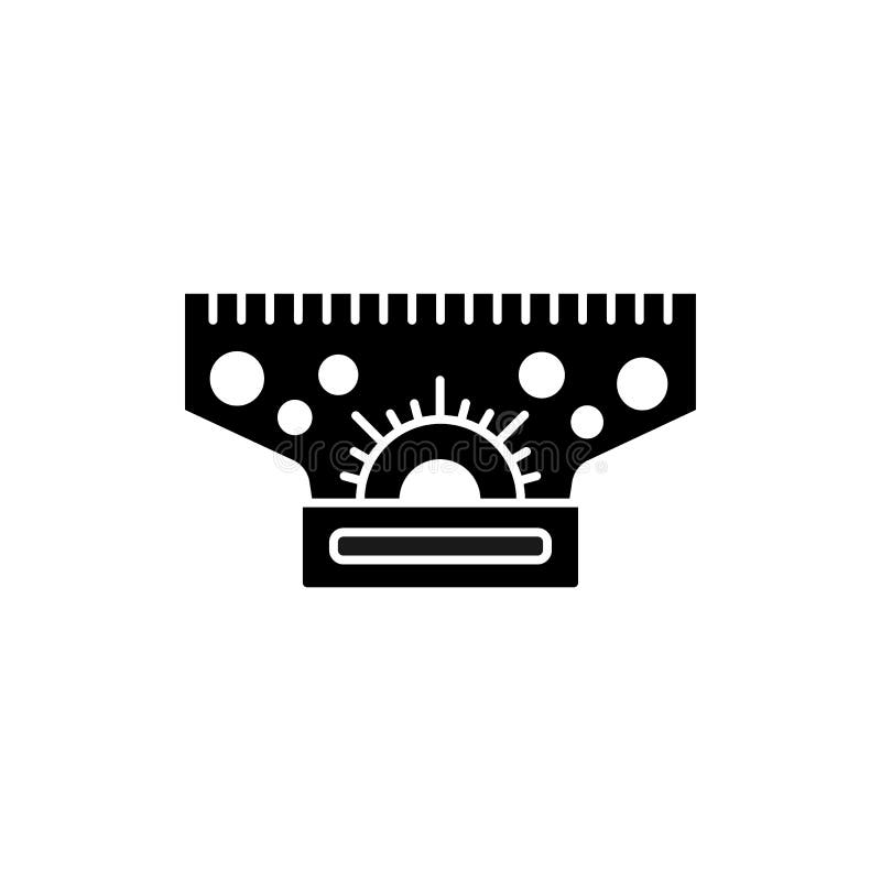 Black & White Vector Illustration of Rolling Parallel Ruler with ...