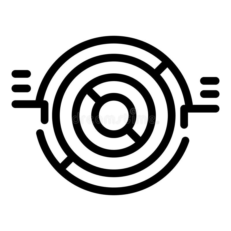 Abstract Target Icon with Dynamic Lines Stock Vector - Illustration of ...