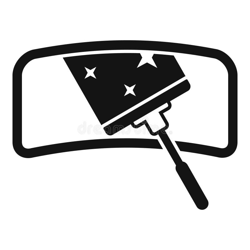 Black and White Vector Illustration of a Windshield Wiper in Action ...