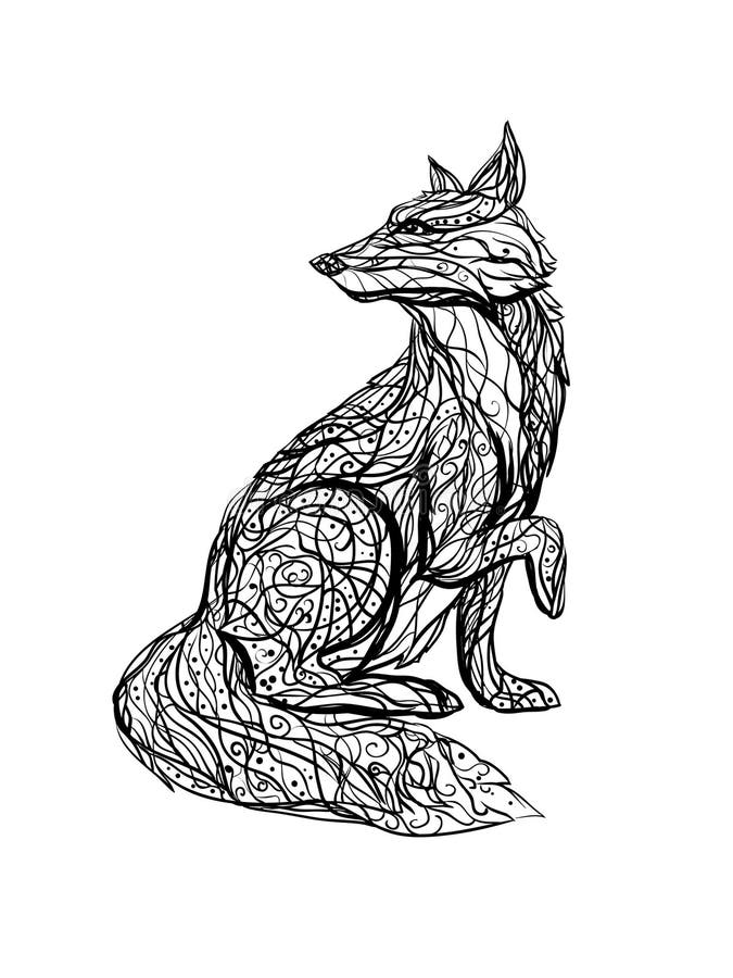 Black White Fox Stock Illustrations – 27,855 Black White Fox Stock ...