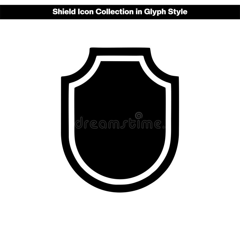 Vector Shield Icon. Heraldic Shields, Security Black Labels Stock ...