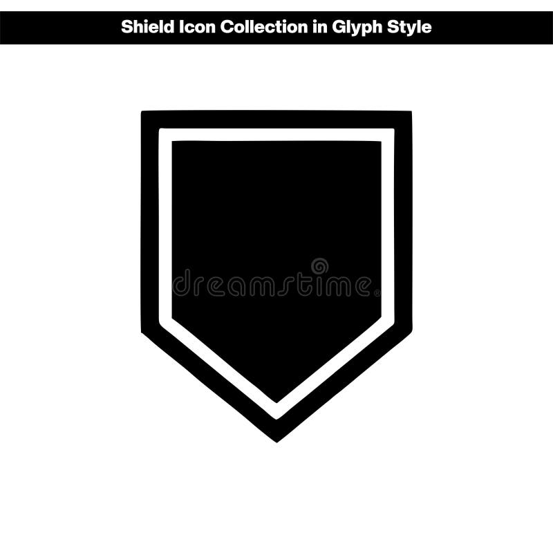 Vector Shield Icon. Heraldic Shields, Security Black Labels Stock ...