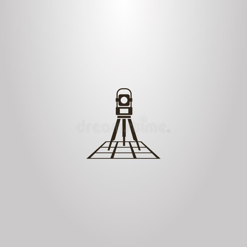 Vector Simple Geometric Sign of Total Station on a Map Stock ...
