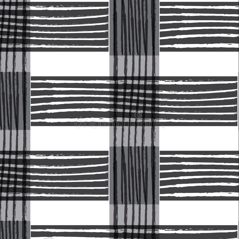 Black White Vertical Twist Line on Rectangle Grey Striped Weave Stock ...