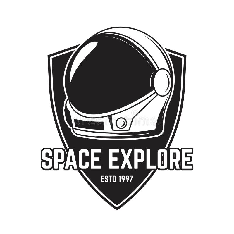 Vintage space emblem stock vector. Illustration of satellite - 158502881