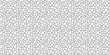 Black and White Voronoi Seamless Patterns Vector Set. Irregular Shapes ...