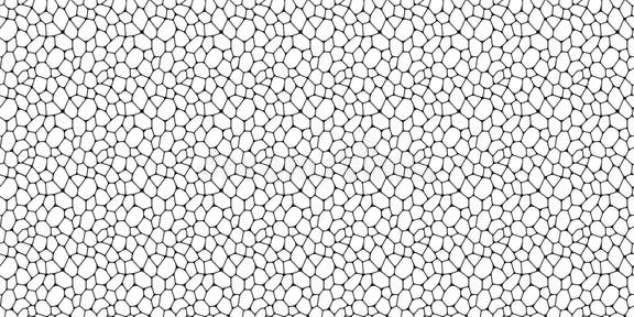 Black and White Voronoi Seamless Patterns Vector Set. Irregular Shapes ...