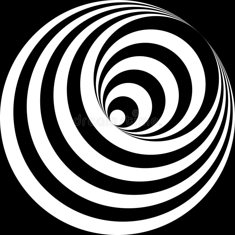 Black and White Vortex Shape, Vector Illustrator Stock Illustration ...