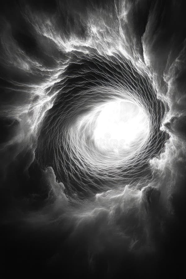 Black and White Vortex stock image. Image of cyclone - 378060703