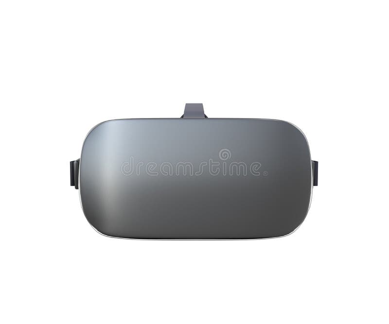 Black and White VR Virtual Reality Headset Front Isolated on White ...