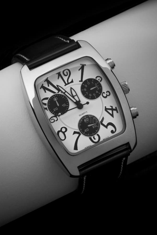 Black and white watches stock photo. Image of gloss, macro - 14495614