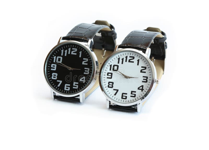Black and White Watches stock photo. Image of watch, single - 20687876