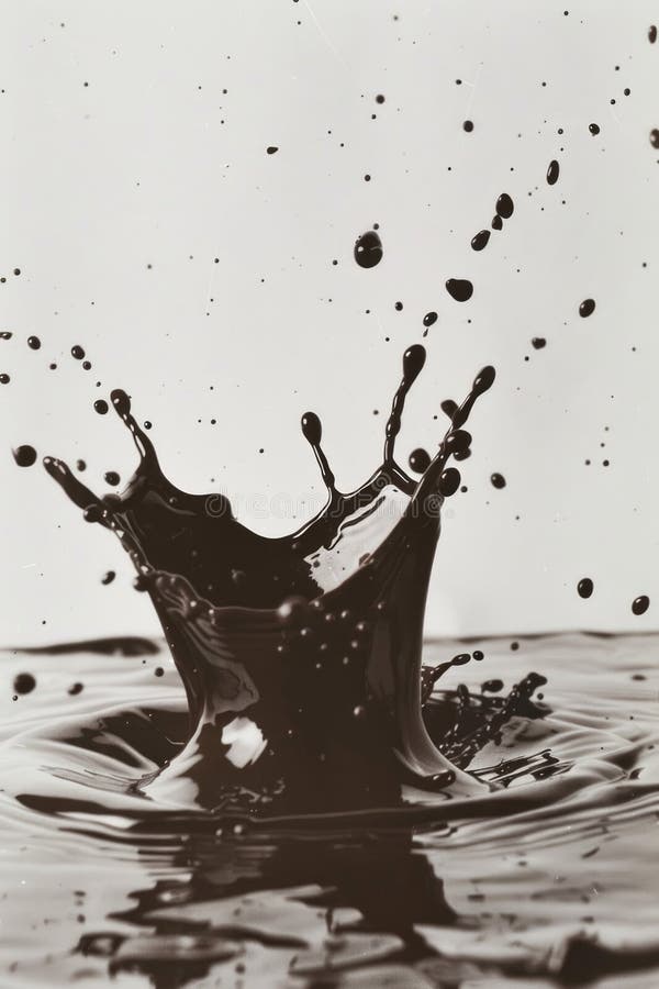 Black and White Water Splash Stock Photo - Image of aquatic, movement ...