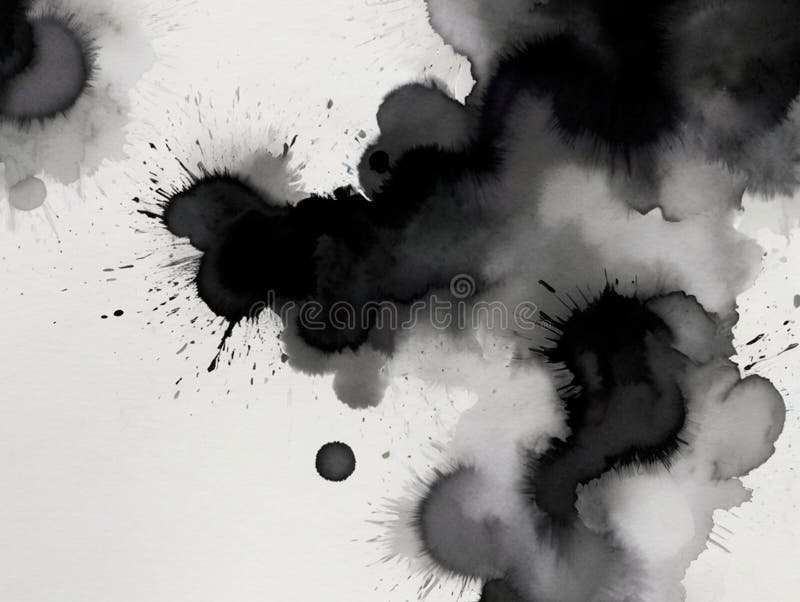 Black and White Watercolor Graphic Wallpaper Stock Illustration ...