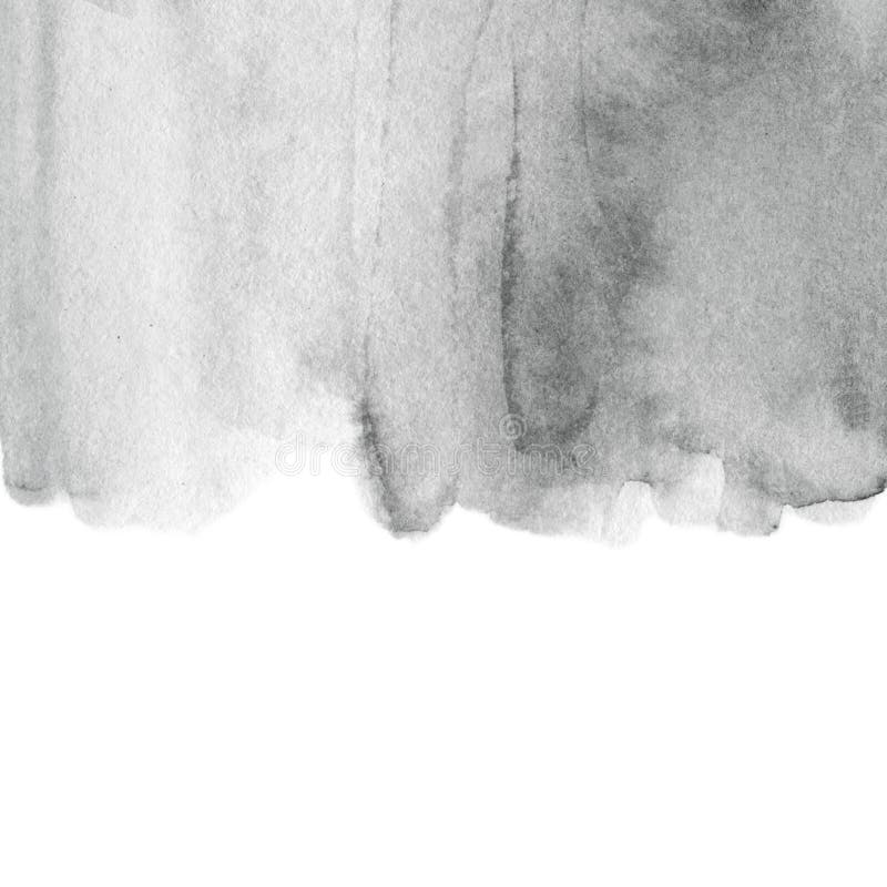Bright Gray Watercolor Stain. Abstract Hand Drawn Grey Watercolor ...