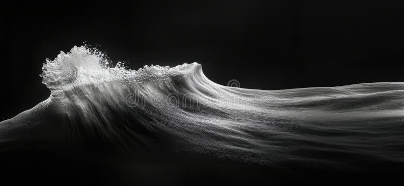 Black and White Wave, Dynamic Motion, Fluidity, Texture, Light ...