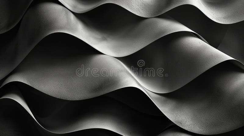 Black and White Wave Patterns on Silky Fabric Stock Photo - Image of ...