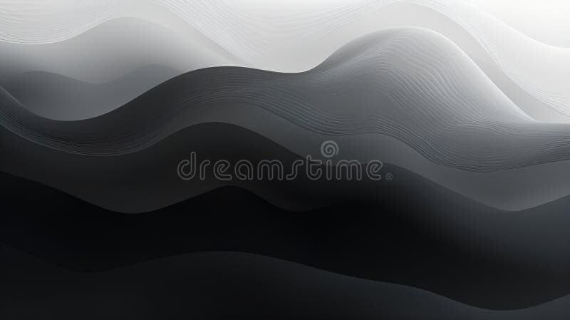 Black and White Wavy Art Background for PPT, Design Background Stock ...