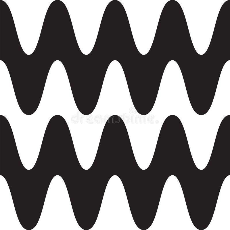 Wavy Line Pattern Featuring Two Rows of Alternating Curves. Stock ...