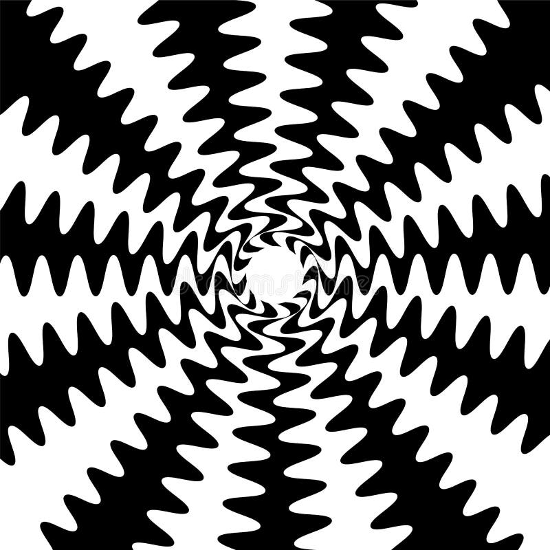 Black and White Concave Rectanguless Expanding from the Center. Optical ...