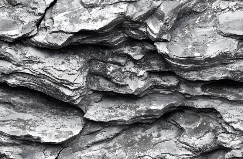 Black-and-white, Wavy Rock Patterns Stock Illustration - Illustration ...