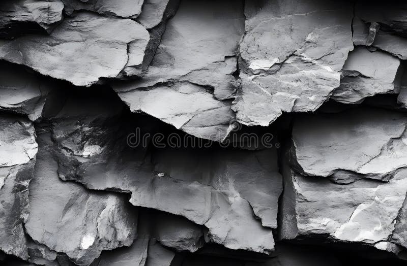 Black-and-white, Wavy Rock Patterns Stock Illustration - Illustration ...