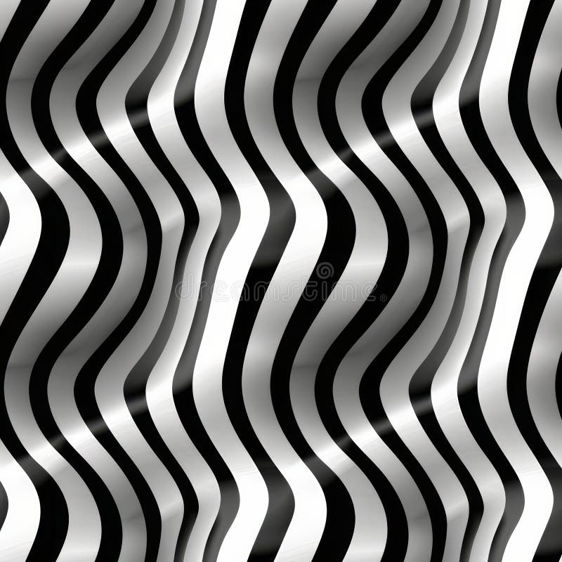 Black and White Wavy Stripes Create Dynamic Visual Texture in Abstract ...