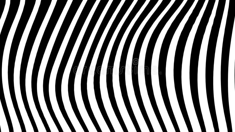 Black and White Wavy Stripes, Seamless Looping. Stock Video - Video of ...