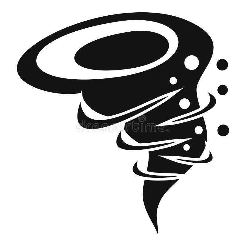 Black and White Whirlwind Moving in Spiral Shape Creating Air Vortex ...