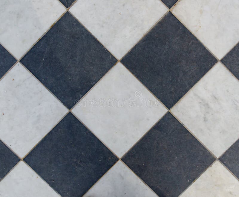 Black and White Wintage Checkered Floor Tiles Stock Photo - Image of ...