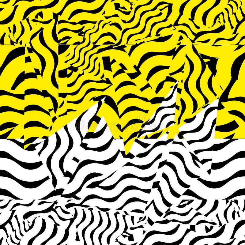 Black and White Withe Yellow Color Pattern, Abstract Geometric Contrast ...